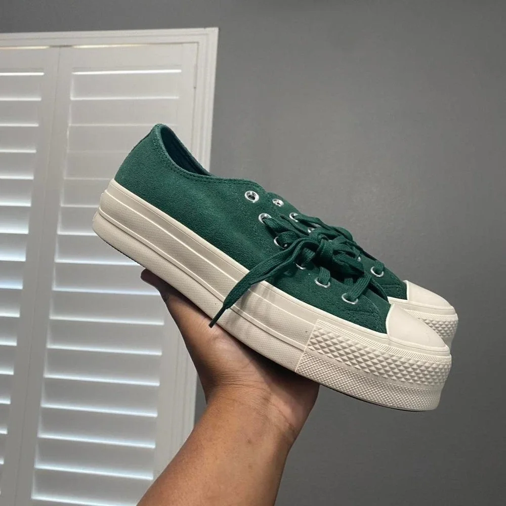 Shoes | Converse Green Suede Chuck Taylor All Star Ii Platform Trainers ...